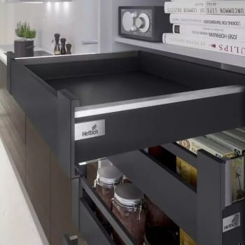 Hettich Arcitech Anthracite 500 Mm Pot & Pan Railing Drawer System Set ...