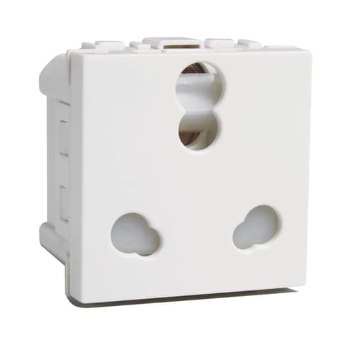 Havells 6 A/16 A Shuttered Socket (Heavy Duty) Coral Series - Sockets White